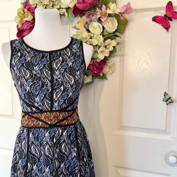 mark. | Dresses | Mark Bold Fit And Flare Midi Dress | Poshmark